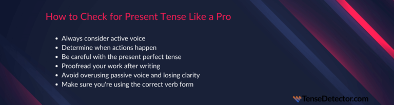 Helpful Present Tense Checker | Tense Detector